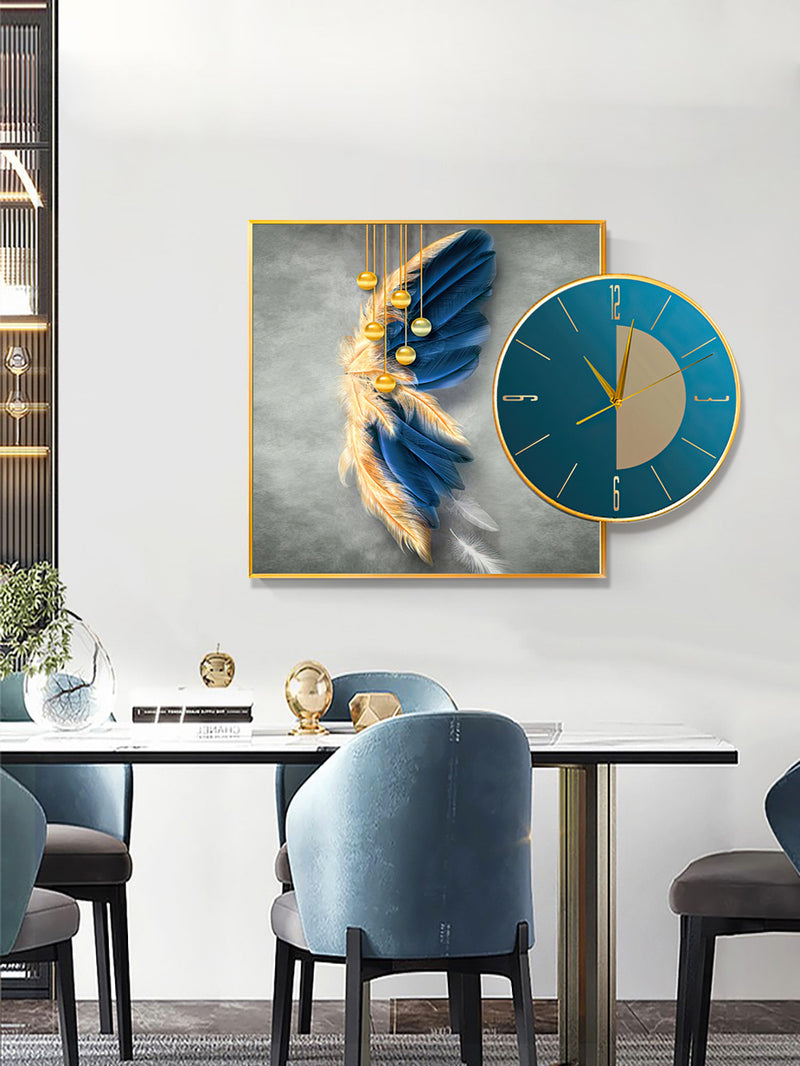 Wall Clock with Abstract Painting - Functional Art for Your Home Home ...