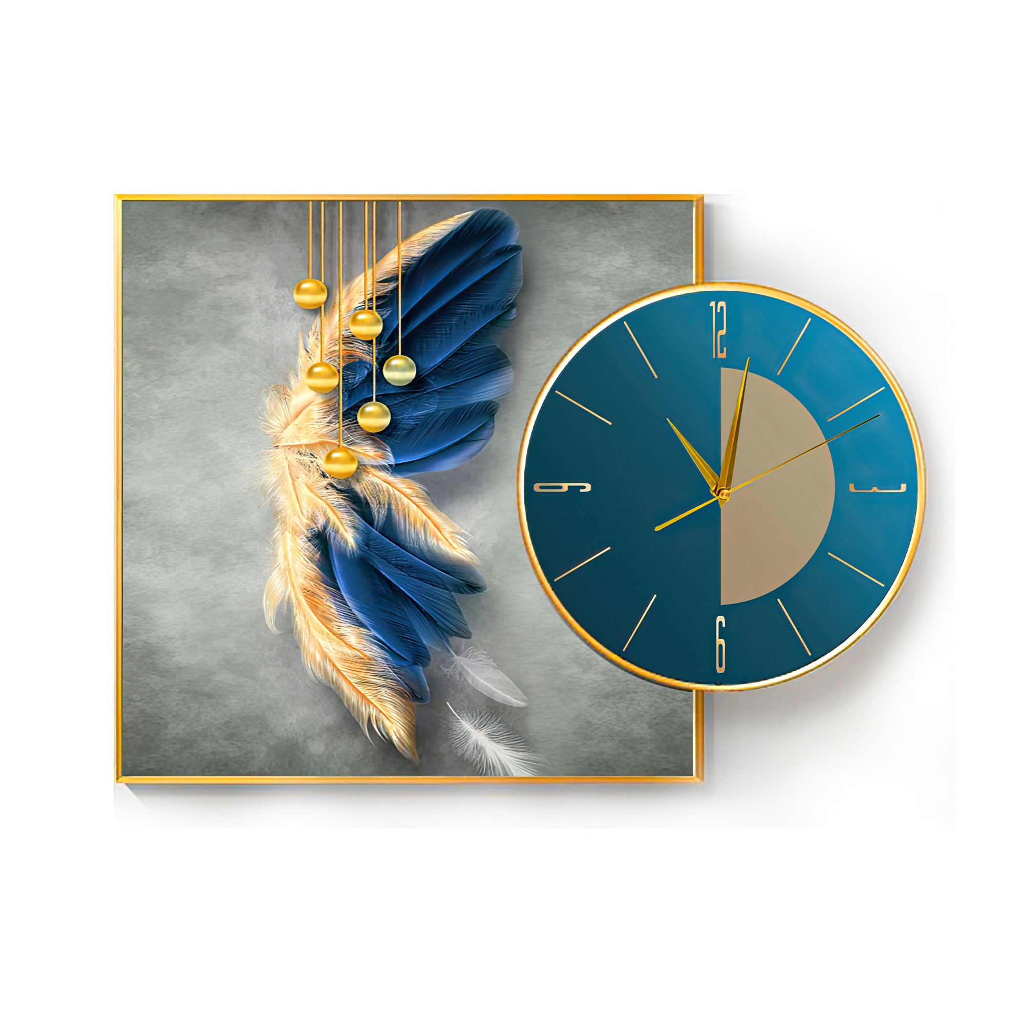 Wall Clock with Abstract Painting - Functional Art for Your Home Home ...